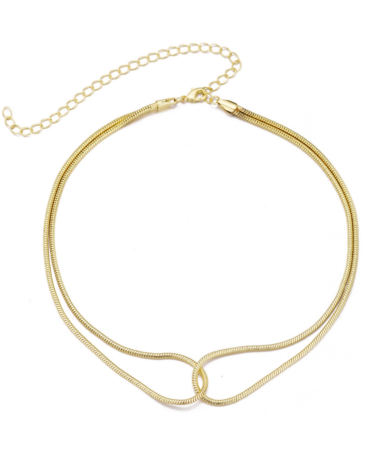 Click here for Adornia Gold Plated Interlocking Rope Chain Neckla... prices