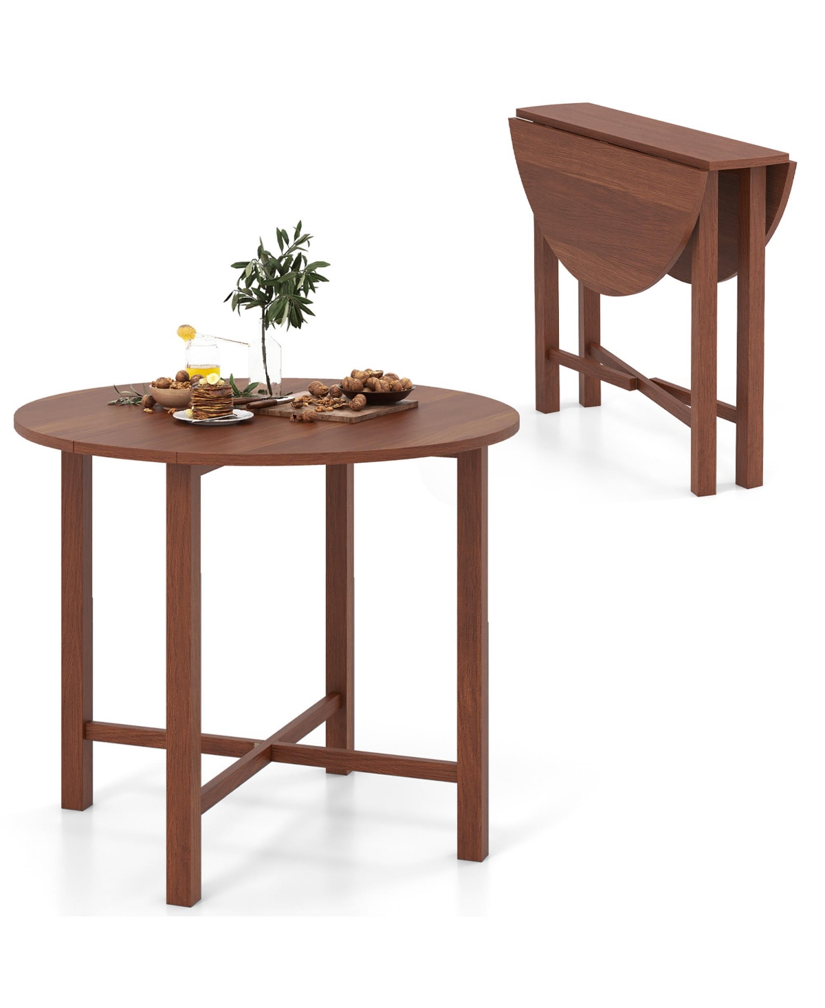 Click here for Gymax 36 Foldable Kitchen Table Round Dining Table... prices