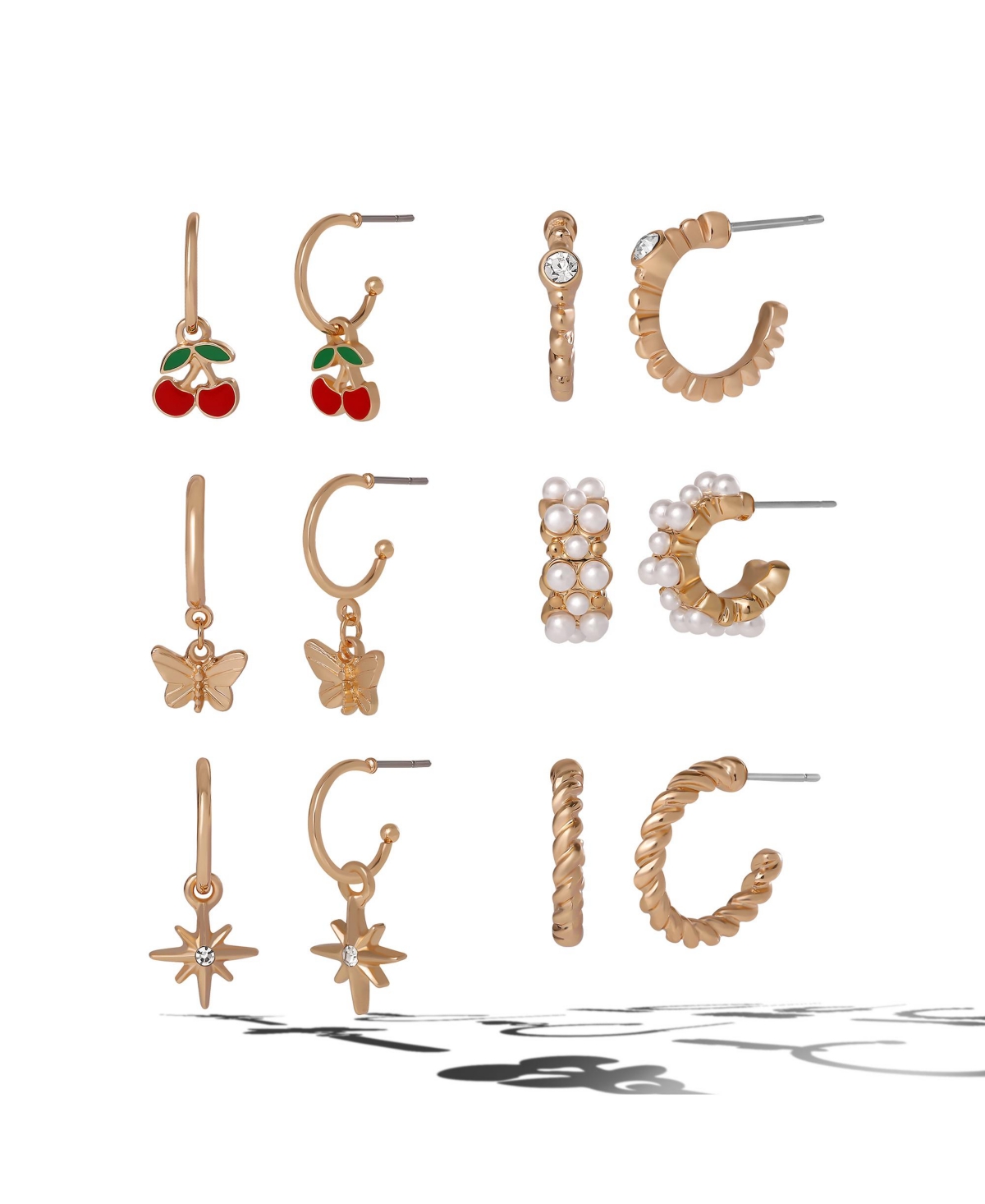 Jessica Simpson Hoop Earrings - Set of 6
