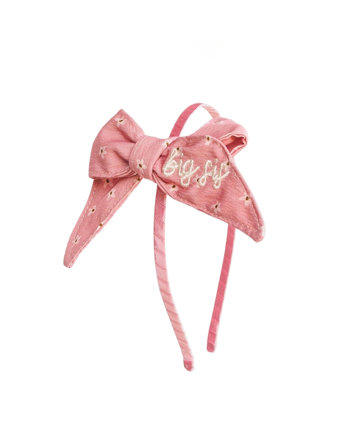 Sweet Wink Child Girls Big Sis Bow Headband - Dusty rose