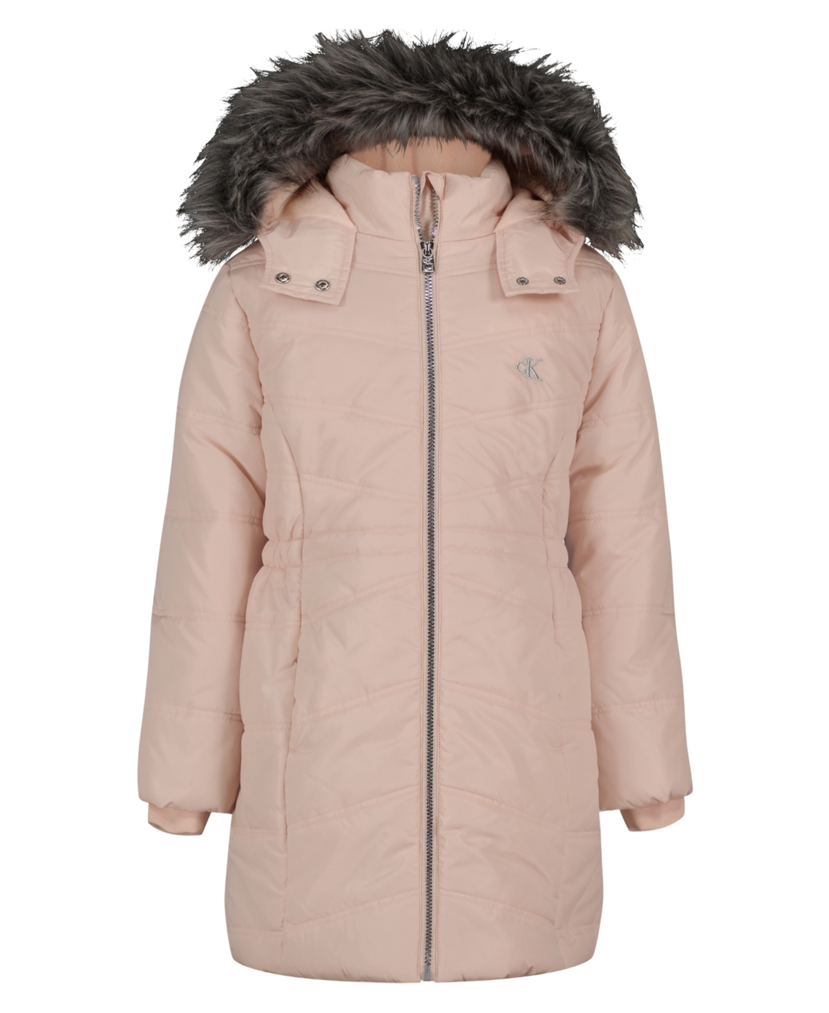 Click here for Calvin Klein Girls 4-6X Aerial Puffer Jacket - Hea... prices