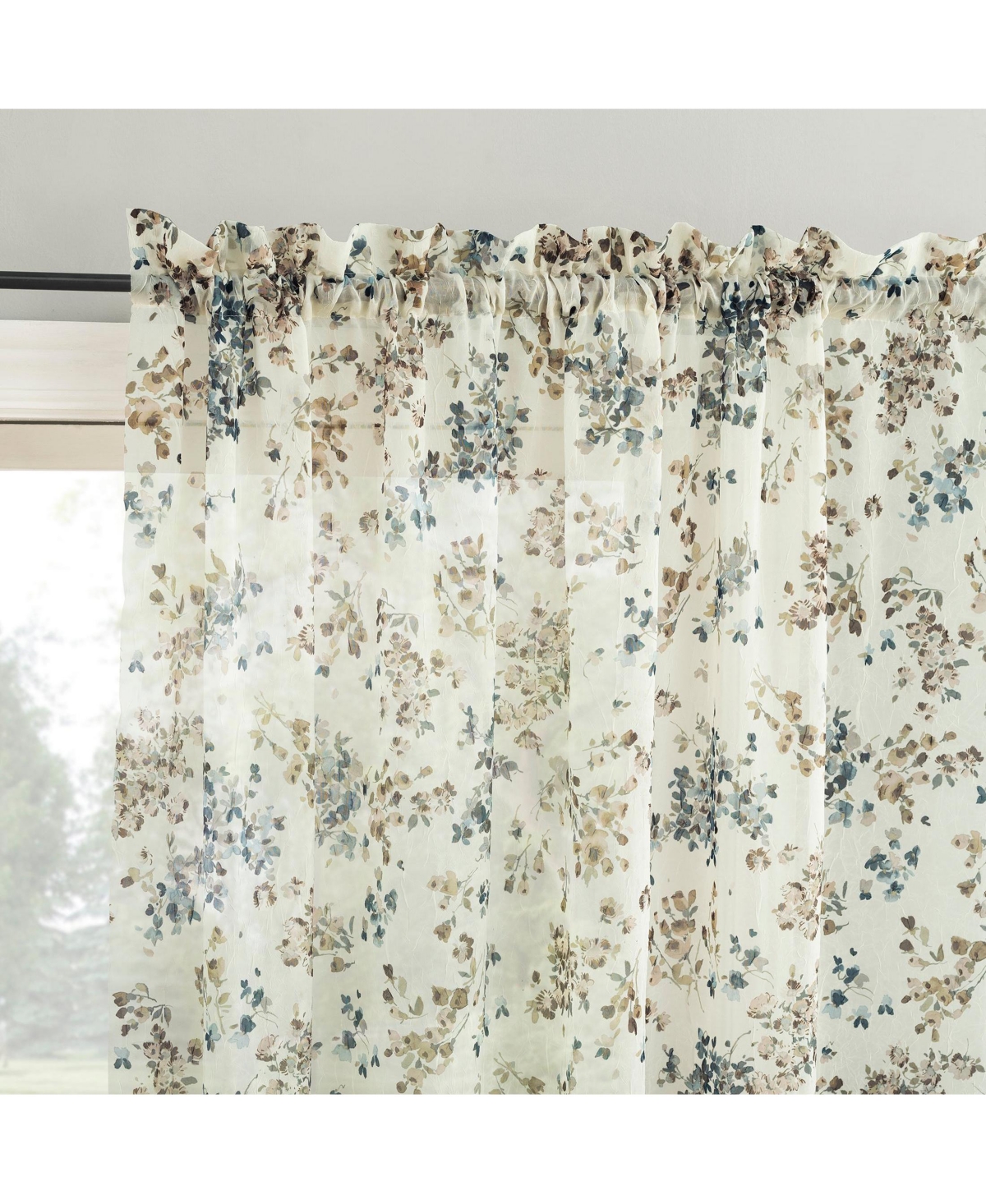 Click here for No. 918 Alethea Floral Print Crushed Voile Sheer R... prices