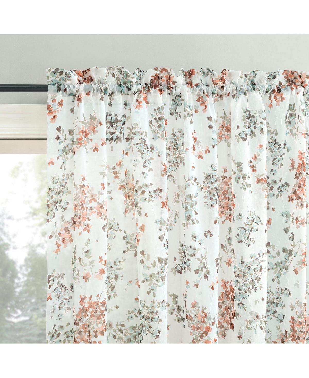 Click here for No. 918 Alethea Floral Print Crushed Voile Sheer R... prices