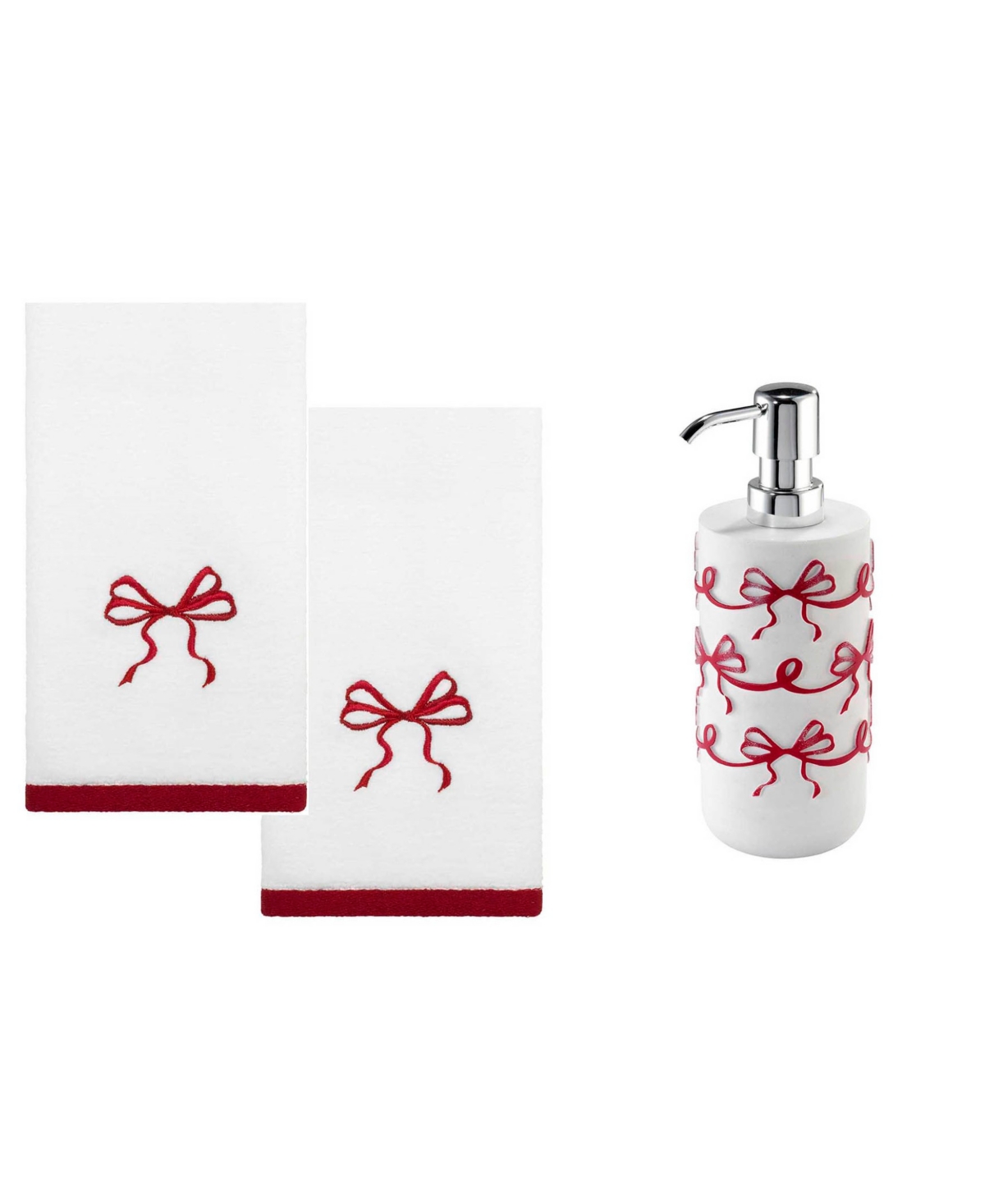 Click here for Avanti Christmas Bows Resin Lotion Pump and 2-Pc.... prices