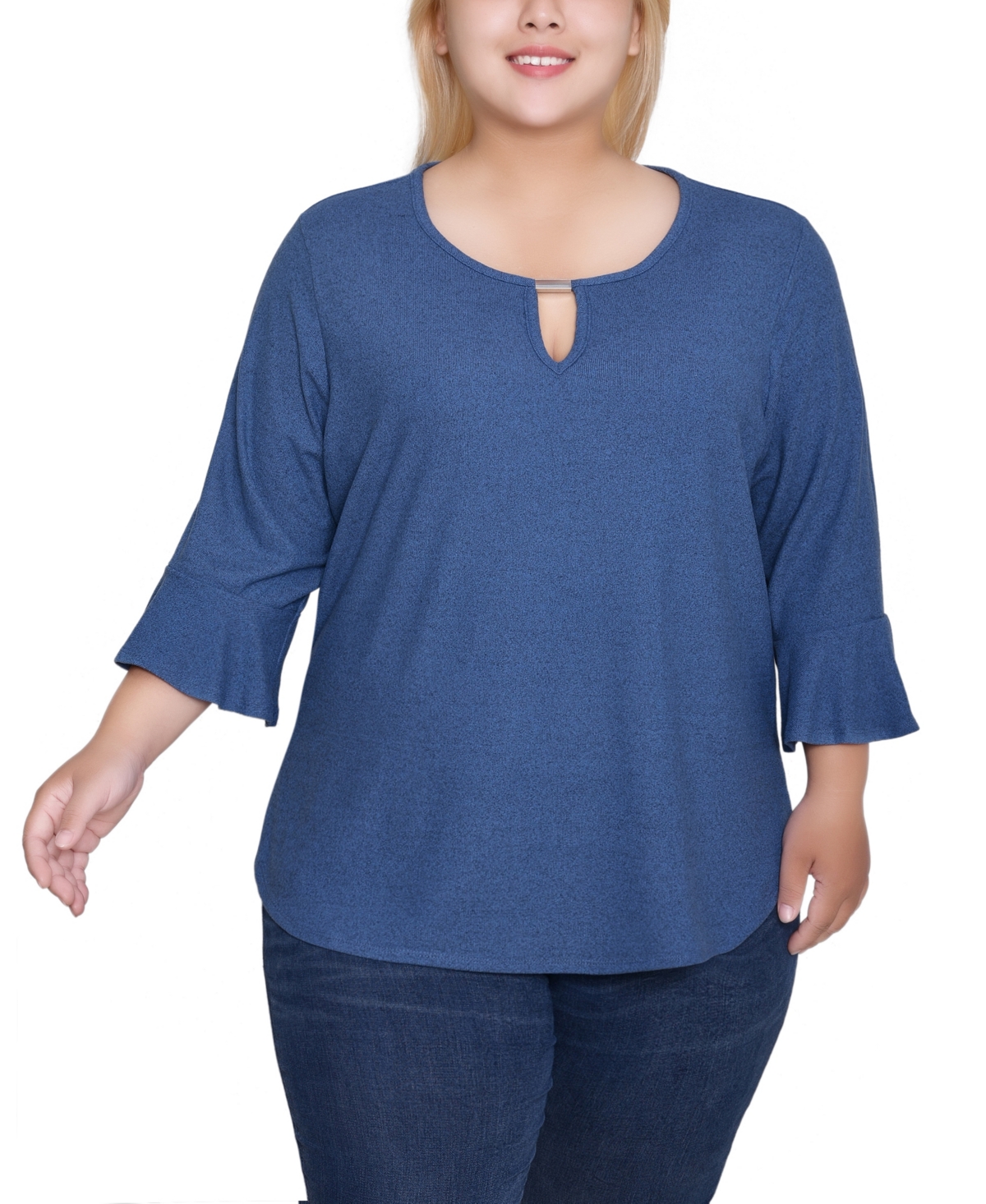 Click here for Ny Collection Plus Size 3/4 Bell Sleeve Top - Indi... prices