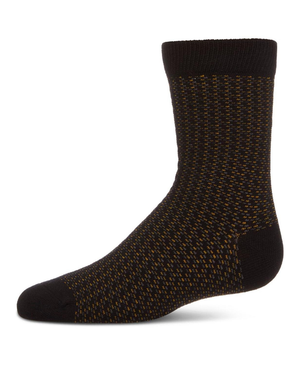 Click here for Memoi Boys Bicolor Dashline Crew Socks - Black prices