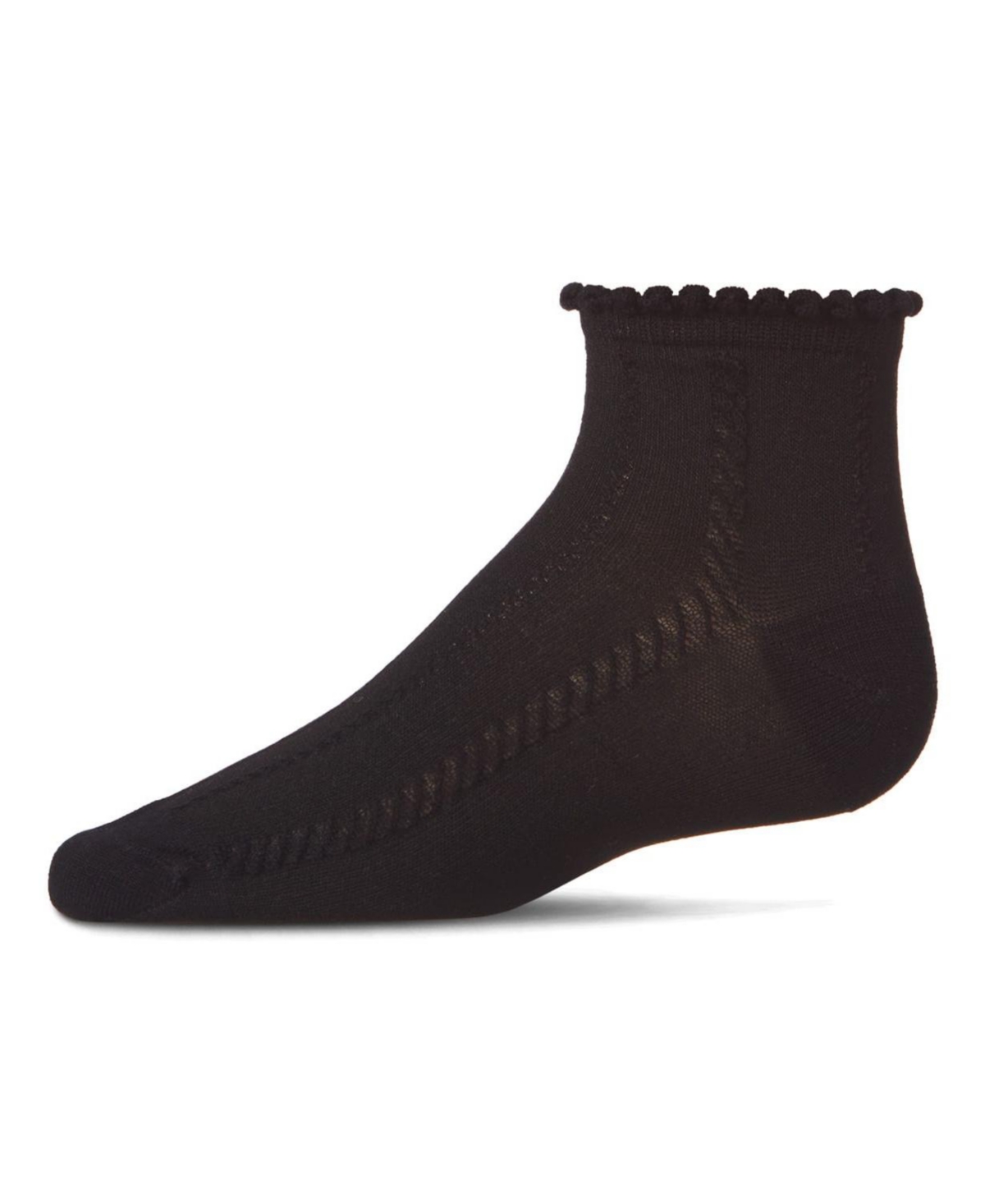 Click here for MeMoi Little Girls Rope Stitch Anklet Socks - Blac... prices