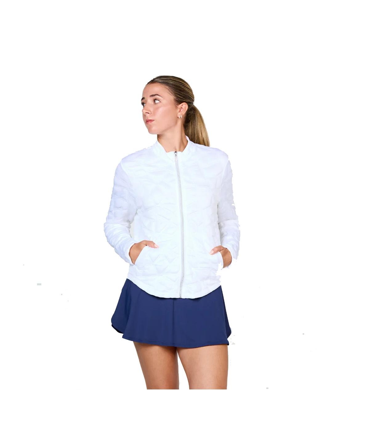 Click here for Sofibella Uv Staples Quilt Womens Jacket - White prices