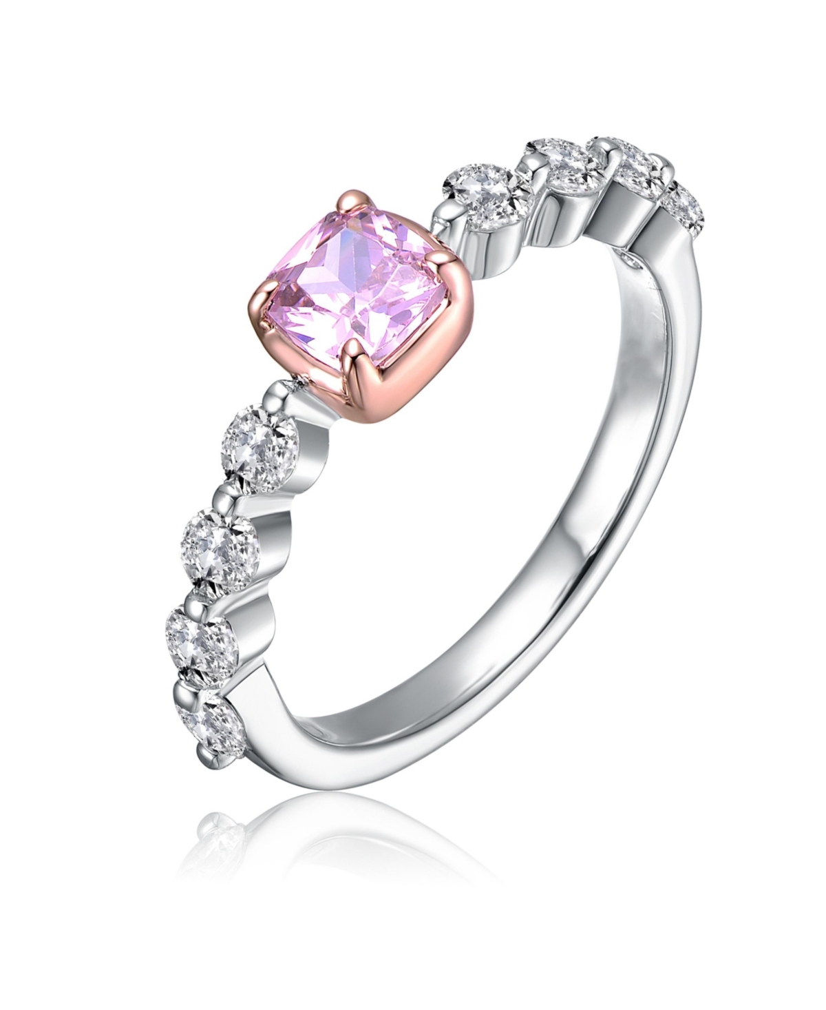 Click here for Rachel Glauber Two Tone with Pink & Clear Cubic Zi... prices