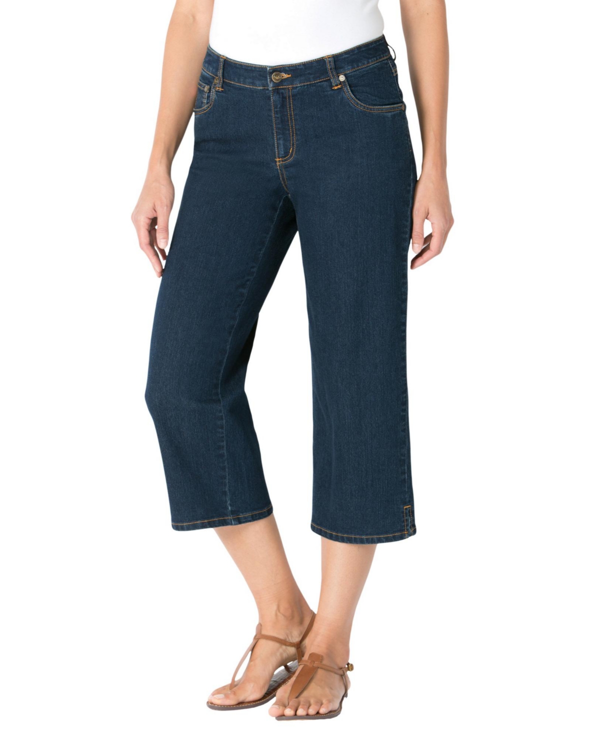 Click here for Woman Within Womens Within Stretch Denim Five-Pock... prices