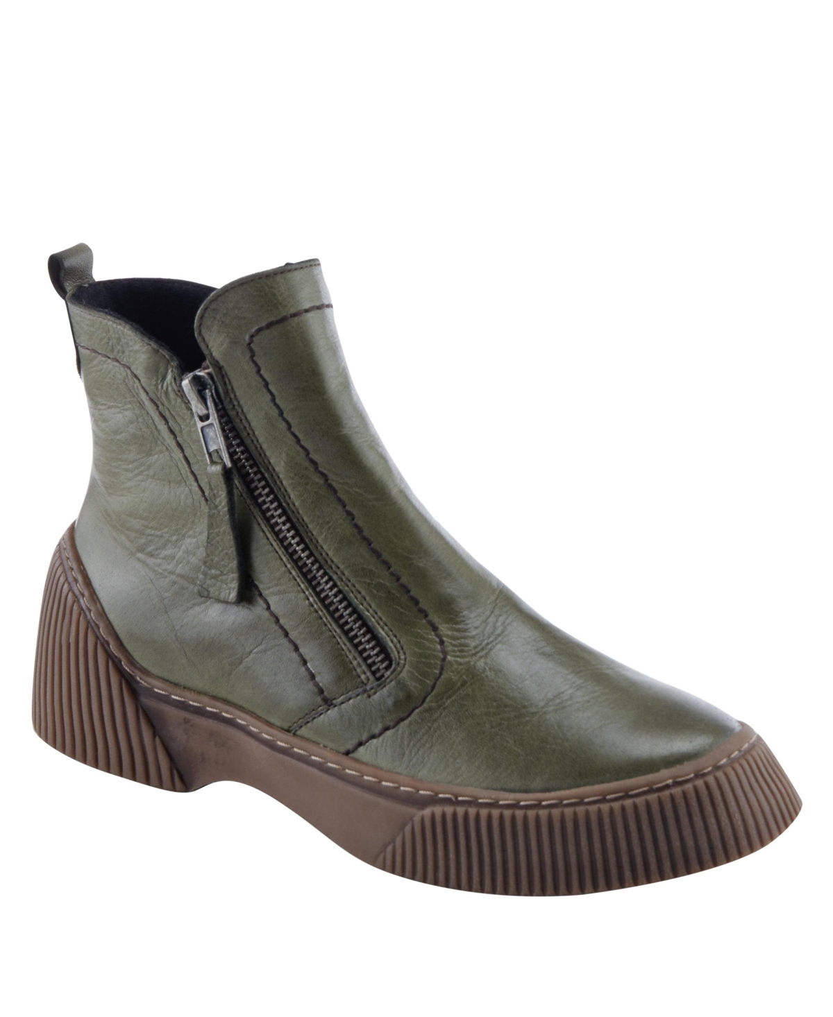 Click here for Spring Step Kelko Leather Bootie with Decorative Z... prices