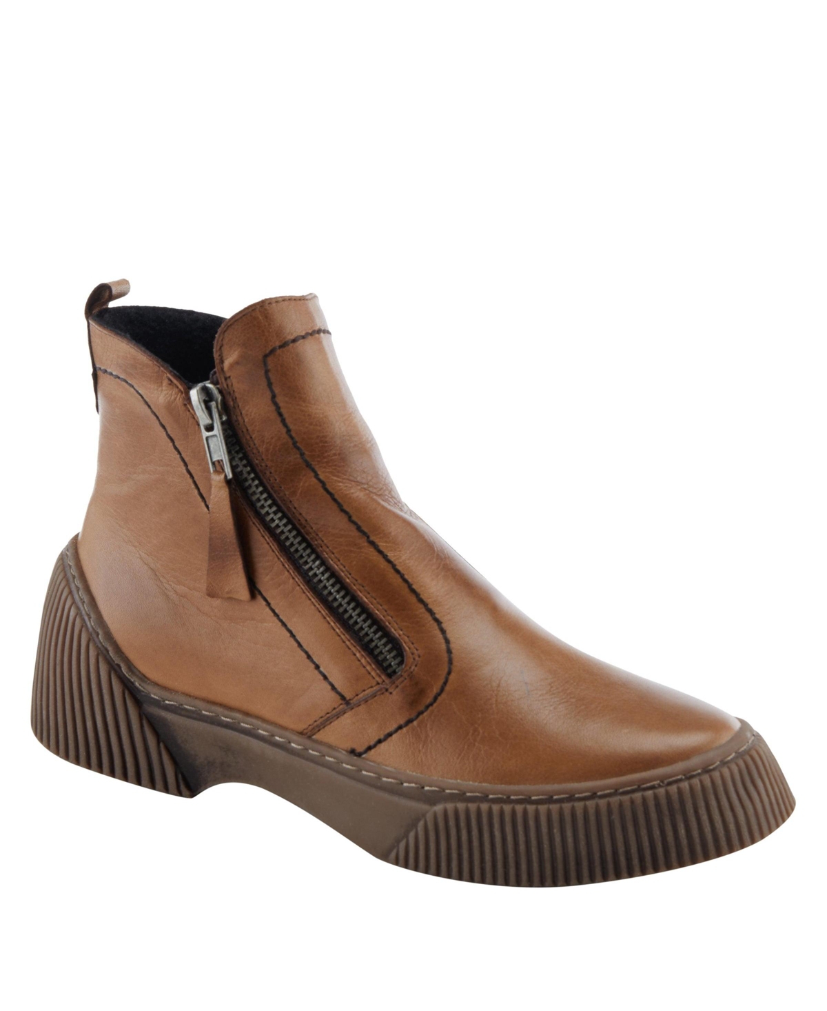 Click here for Spring Step Kelko Leather Bootie with Decorative Z... prices