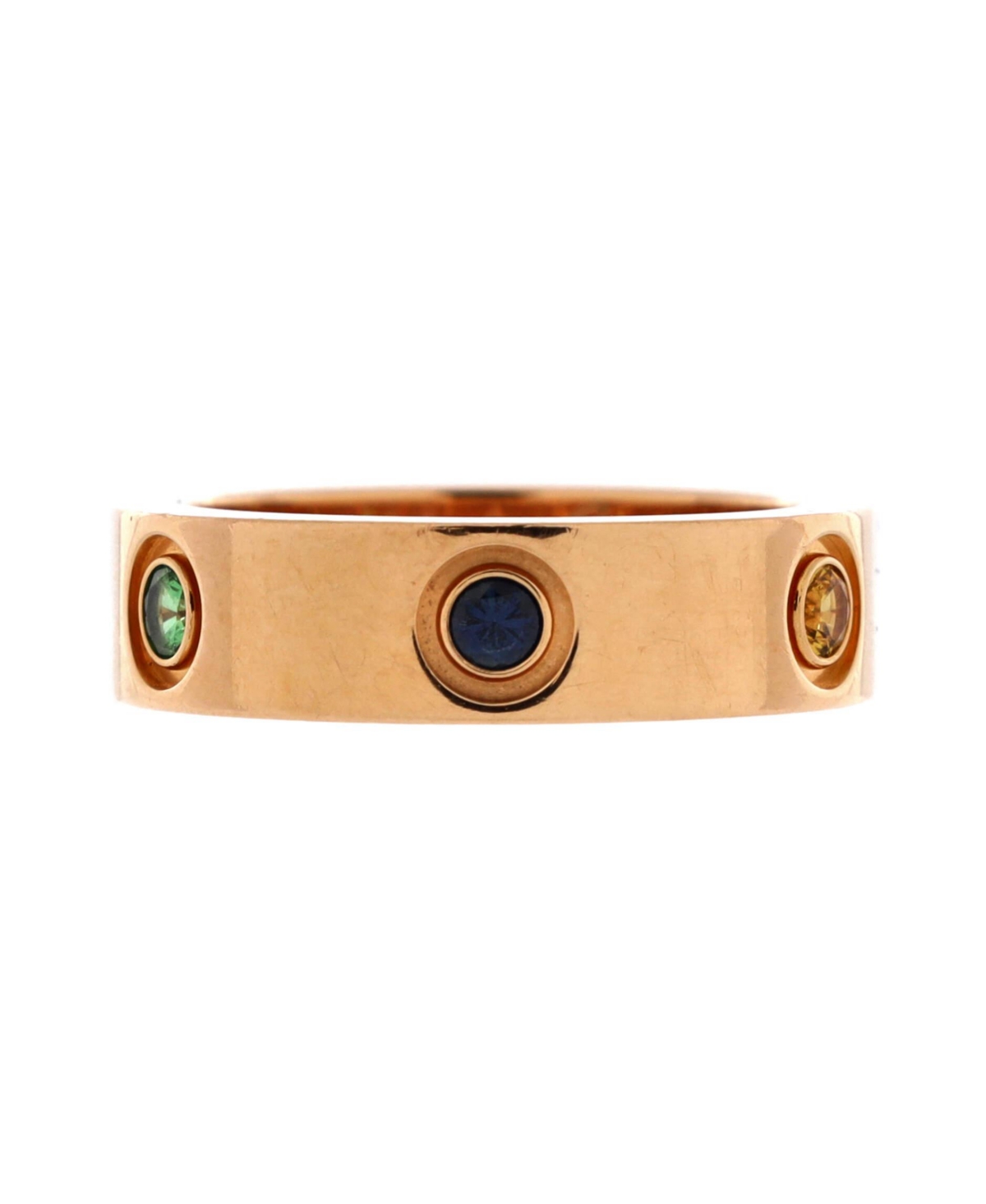 Click here for Pre-Owned Cartier Love 6 Stone Band Ring - 18k ros... prices