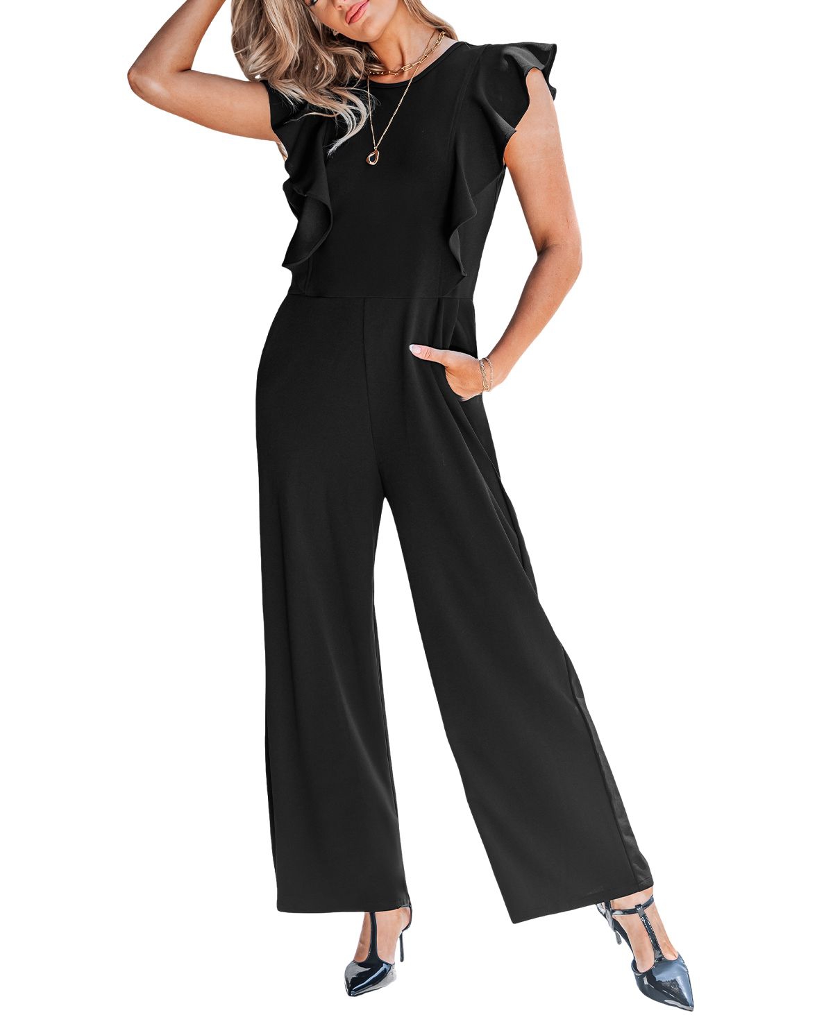 Click here for Cupshe Womens Sleek One-Piece Utility Jumpsuit - B... prices