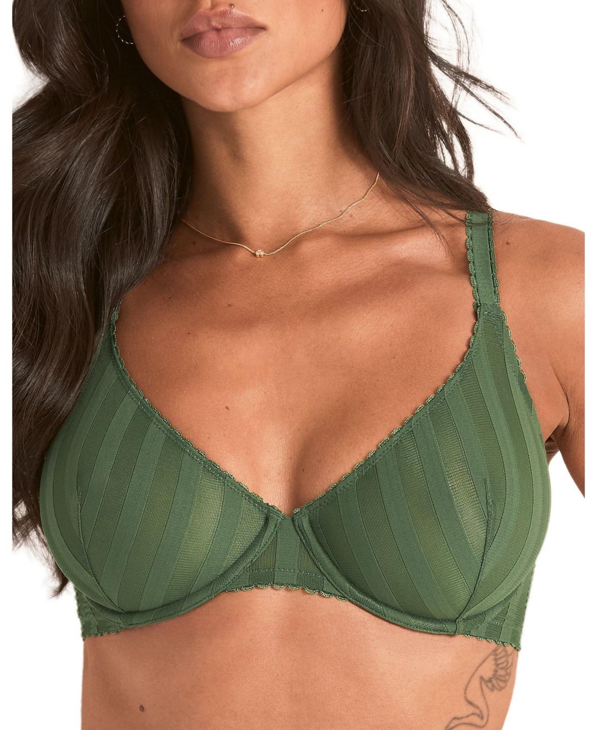 Click here for Adore Me Ninamarie Womens Unlined Demi Bra - Dark... prices