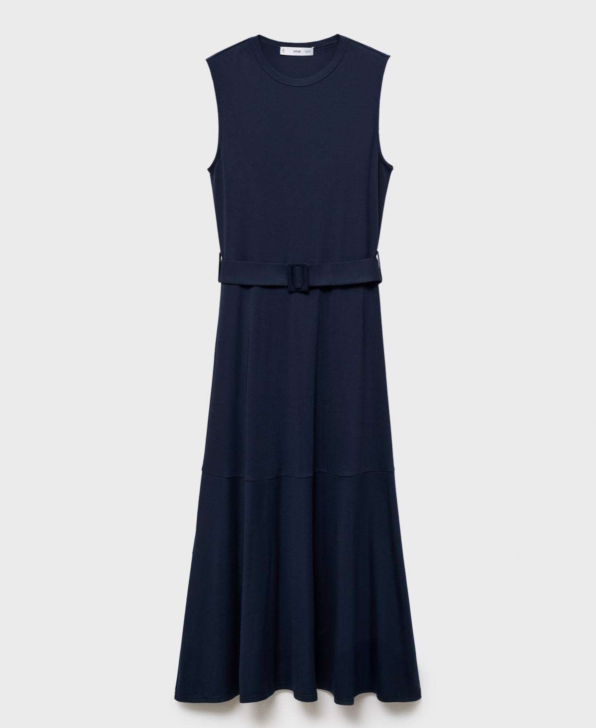 Click here for Mango Womens Belt Midi Dress - Navy prices