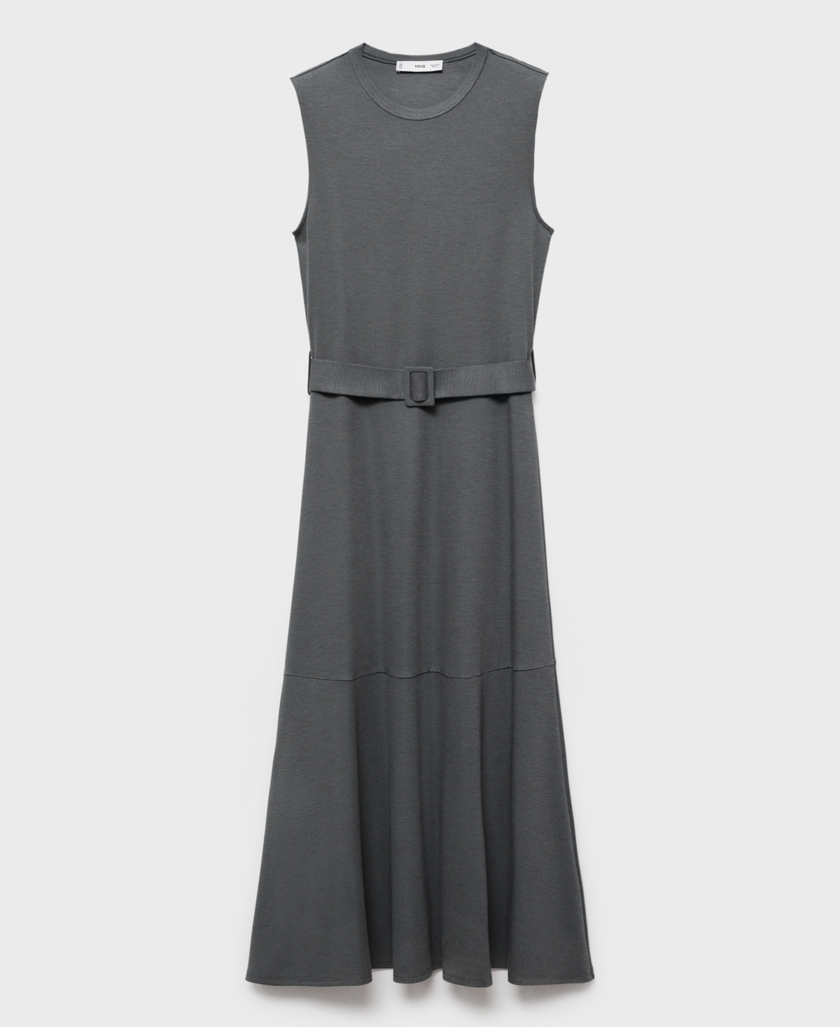 Click here for Mango Womens Belt Midi Dress - Medium Heather Gray prices