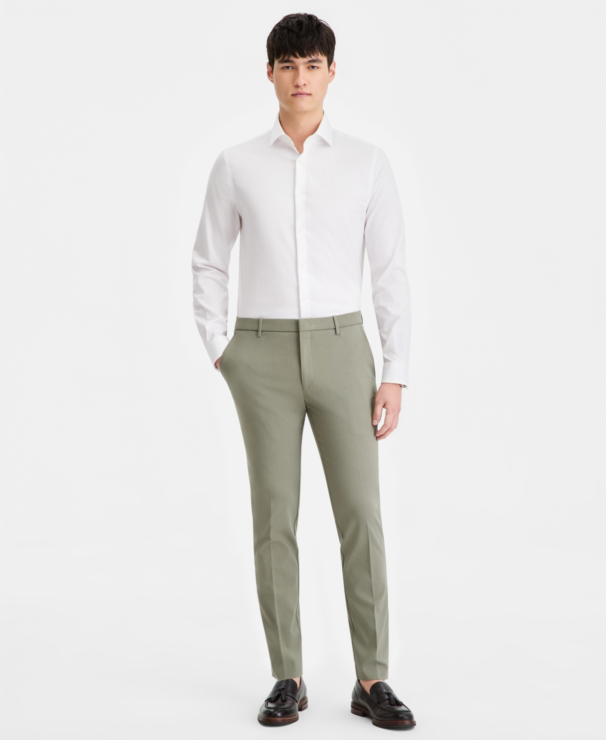 Click here for Tommy Hilfiger Mens Modern-Fit Dress Pant - Olive prices
