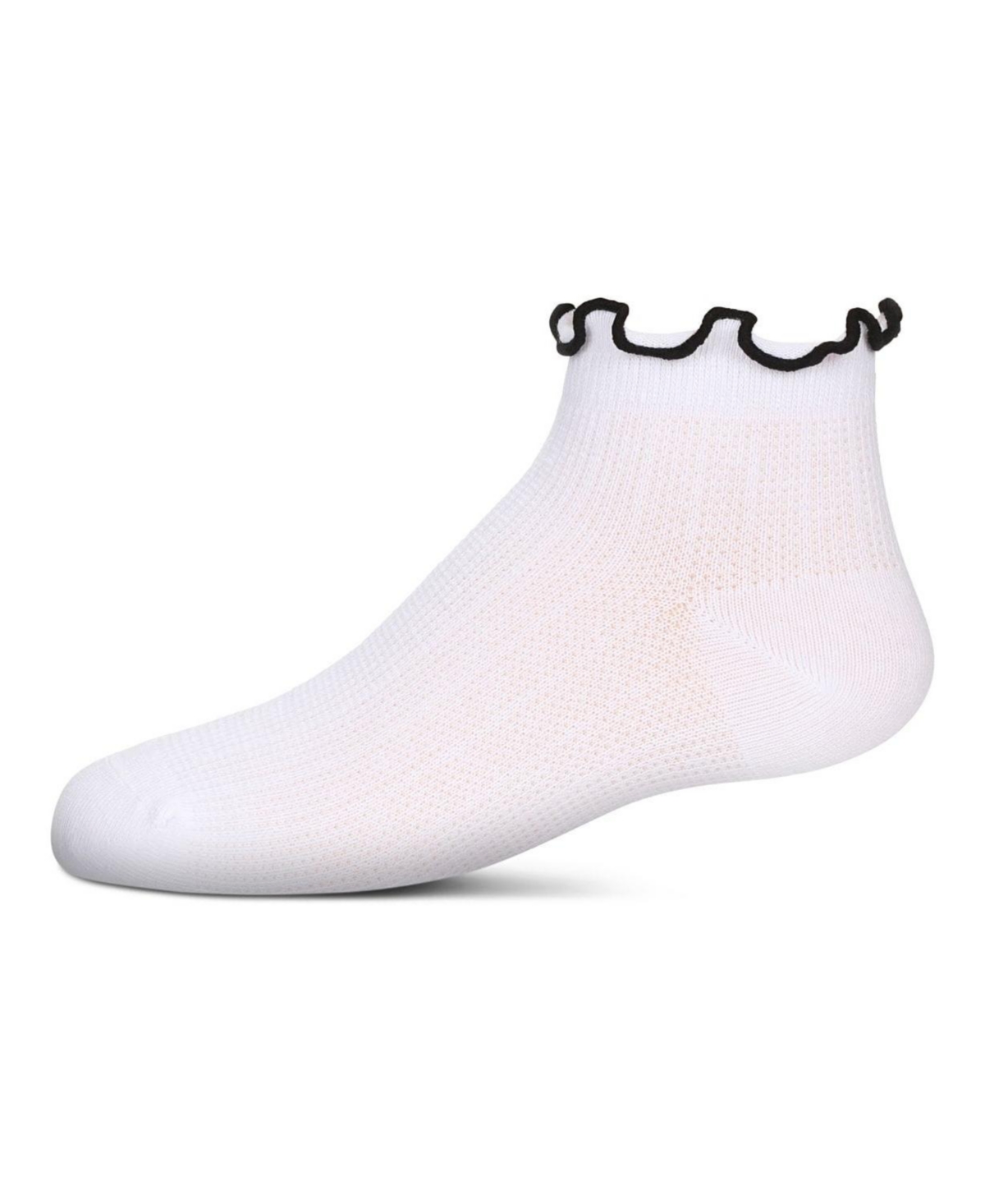 Click here for MeMoi Girls Colored Ruffle Anklet Socks - White-bl... prices