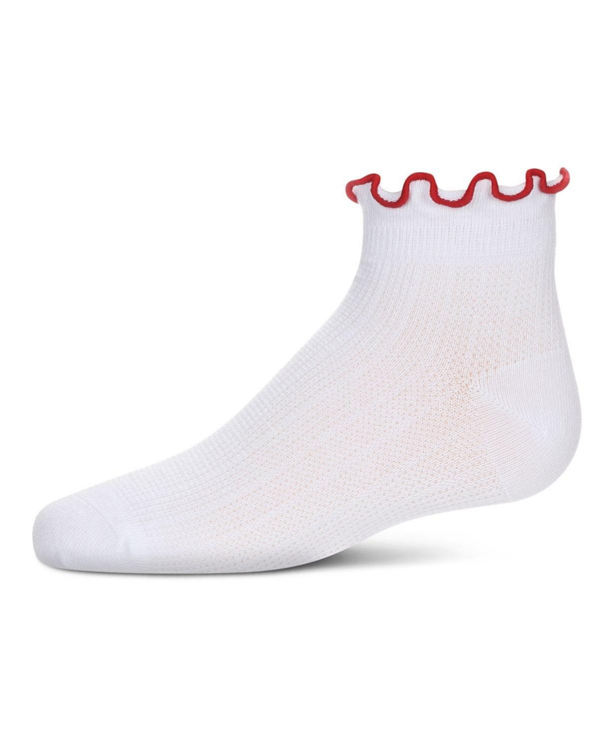 Click here for MeMoi Girls Colored Ruffle Anklet Socks - White-re... prices