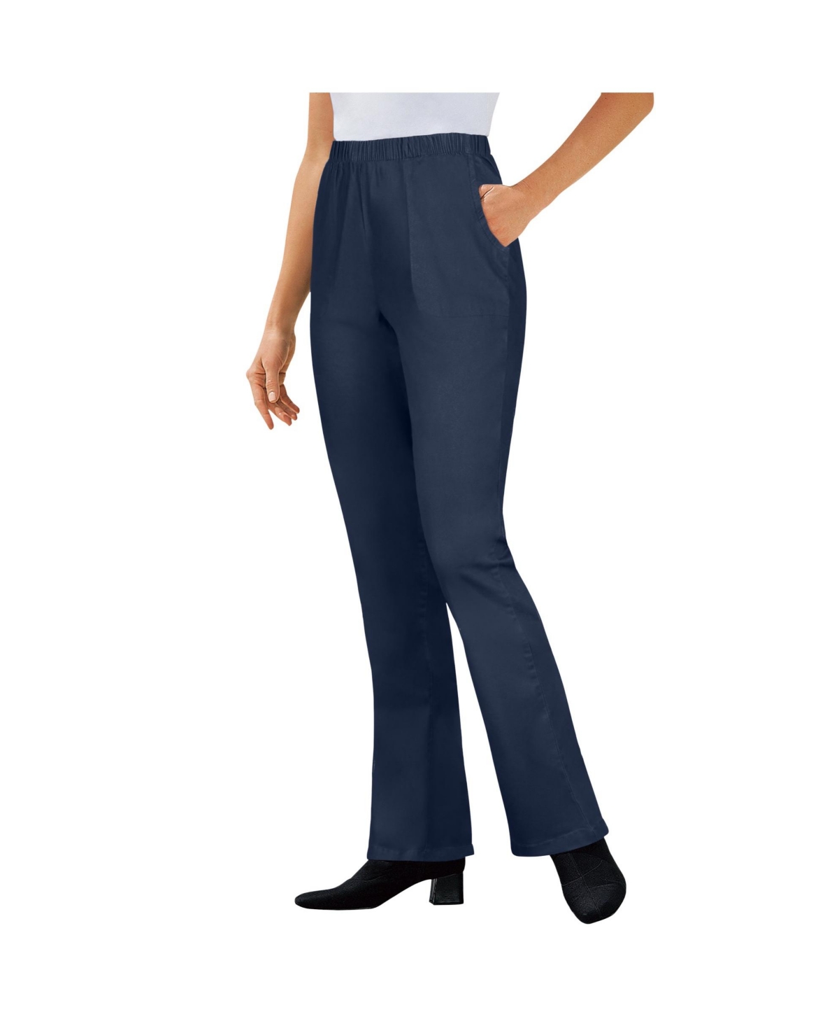Click here for Woman Within Womens Plus Size Bootcut Fineline Den... prices
