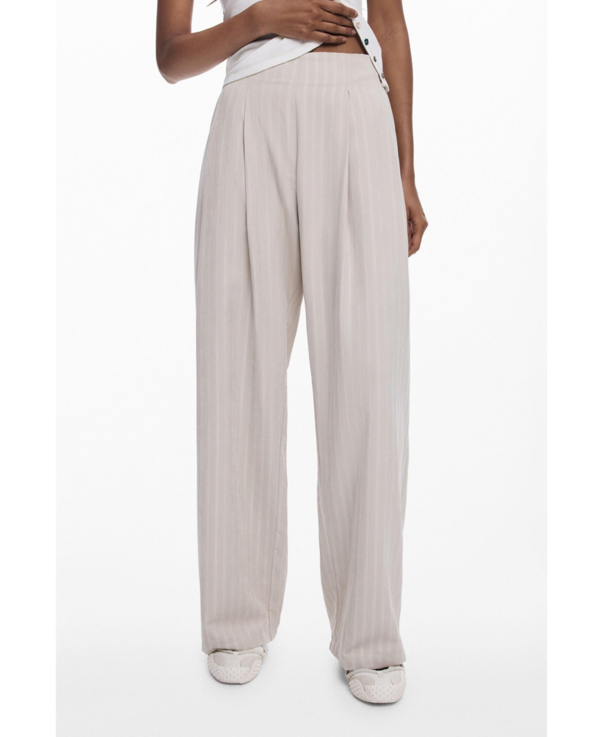 Click here for Desigual Womens Pleated trousers with waistband -... prices