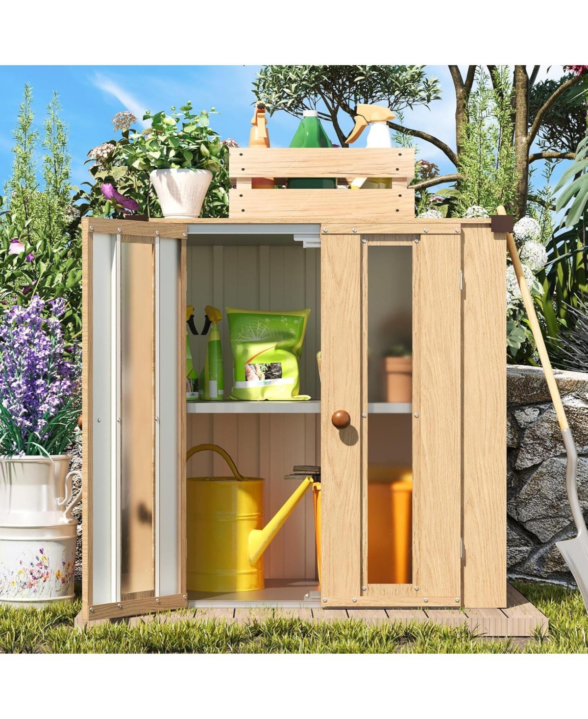 Click here for Aecojoy Small Outdoor Storage Cabinet Waterproof w... prices