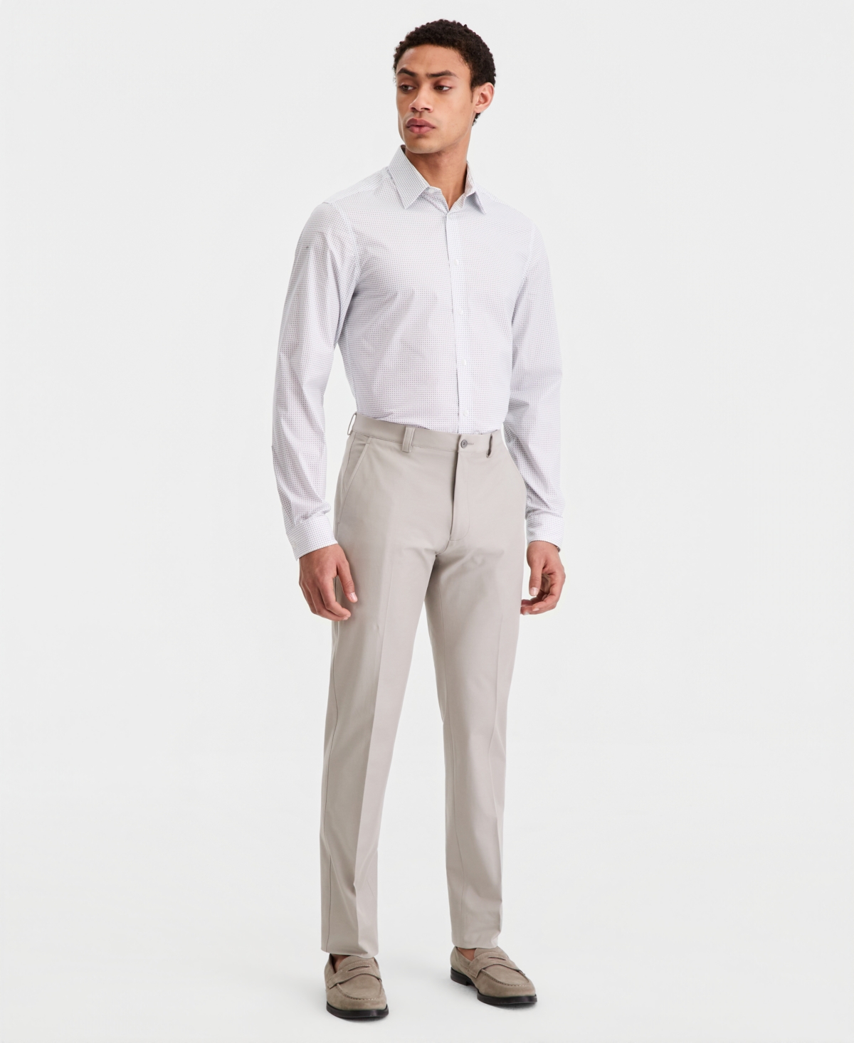 Click here for Calvin Klein Mens Slim-Fit Dress Pants - Grey prices