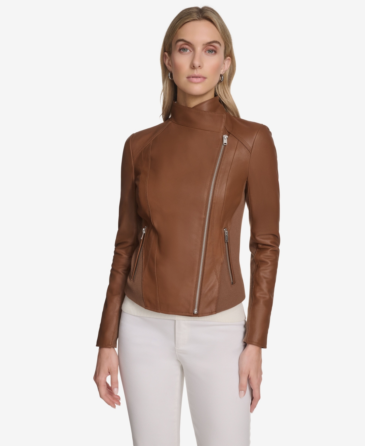 Click here for Andrew Marc Womens Felix Asymmetrical Moto Jacket... prices