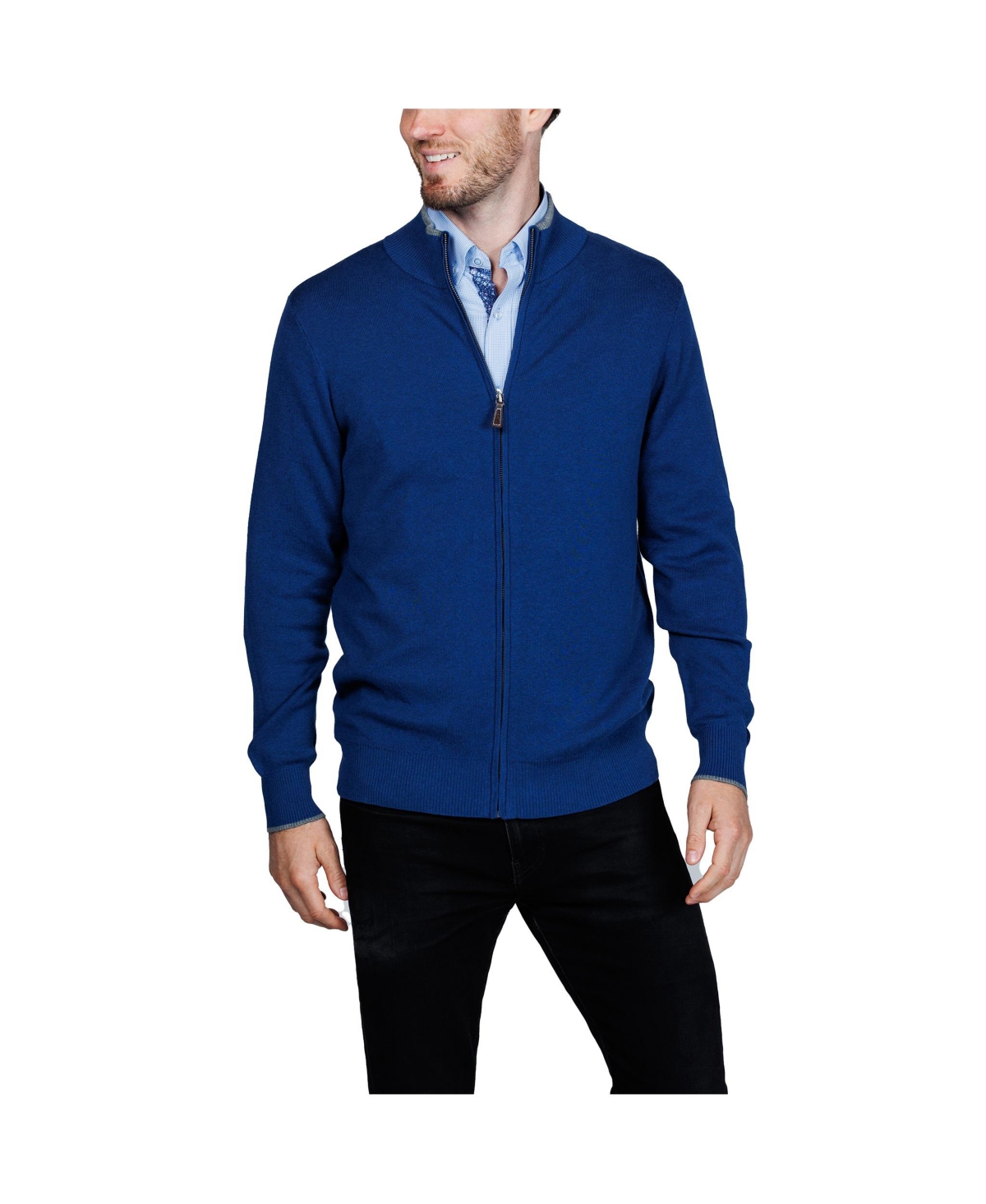 Click here for Tailorbyrd Mens Fine Knit Full Zip Mock Neck Sweat... prices