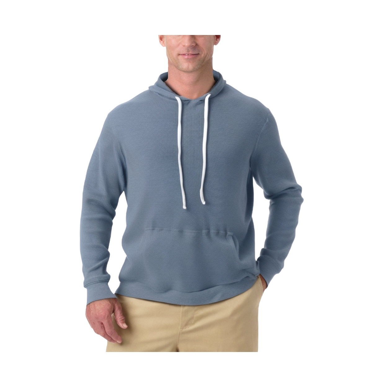 Click here for KingSize Big & Tall Waffle-Knit Thermal Hoodie - H... prices