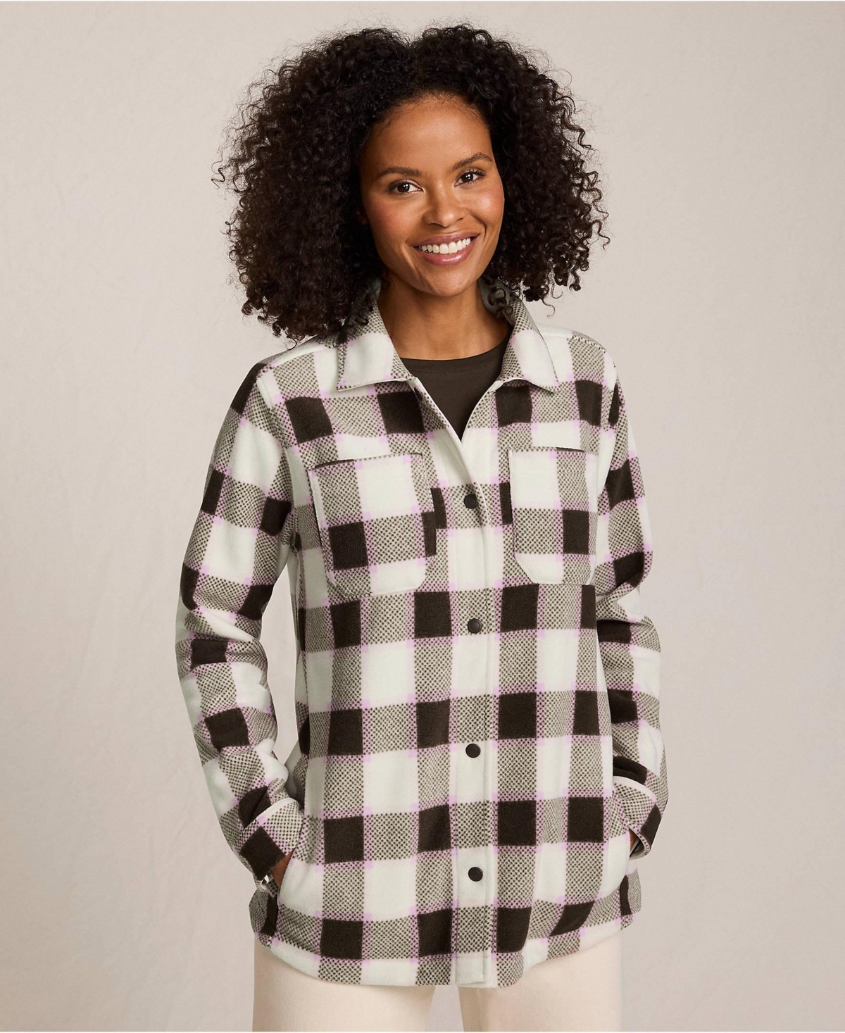 Click here for Lands End Womens Petite Print Anyweather Fleece Sh... prices