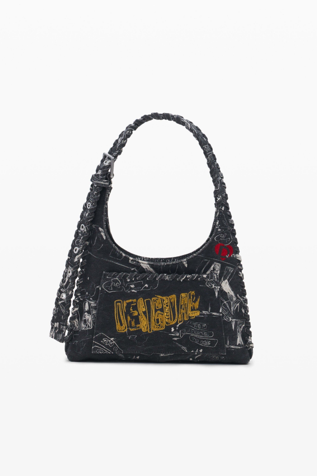 Click here for Desigual Womens Medium bag with lettering - Black prices