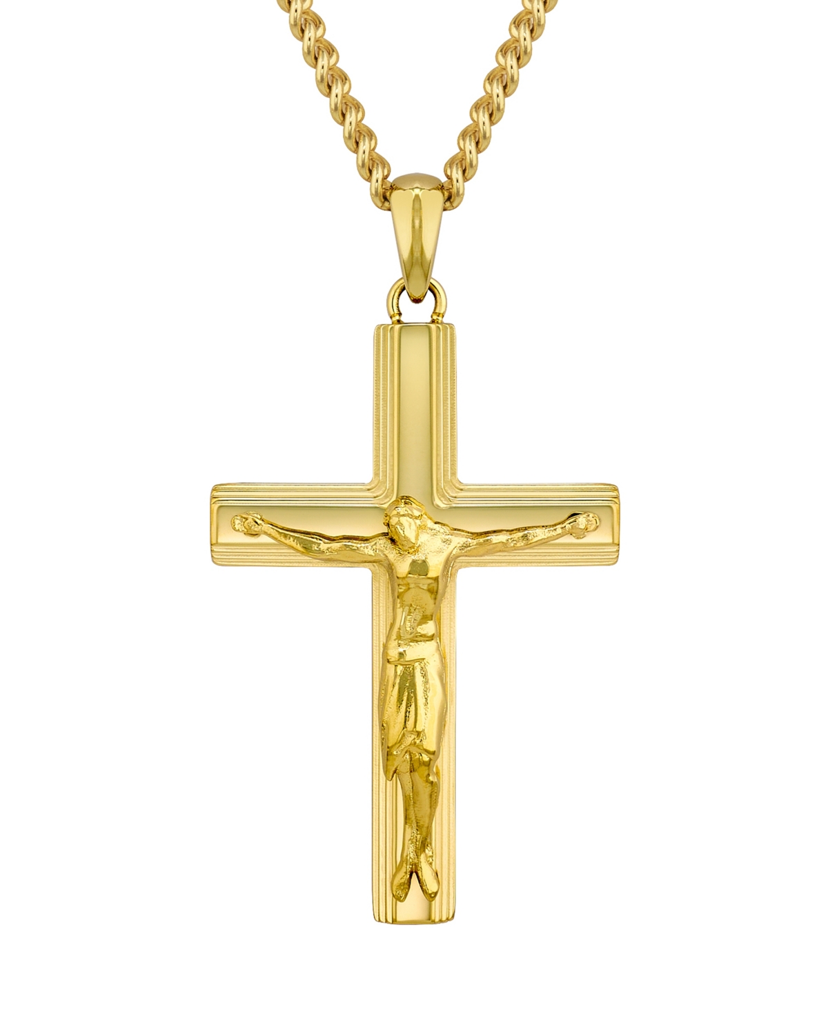 Click here for Vincero Mens Crucifix Pendant Necklace in Stainles... prices