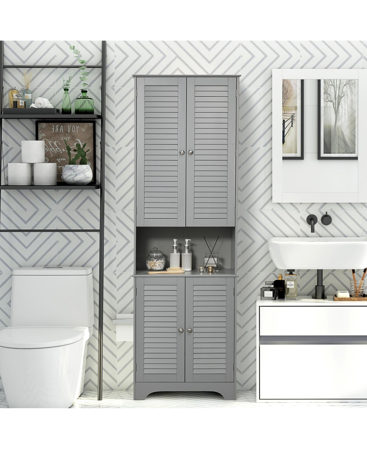 Click here for Stylish Wall-Mounted Bathroom Cabinet with Mirror... prices