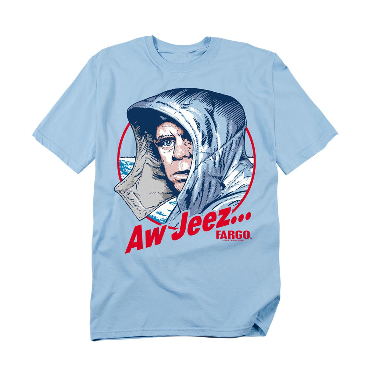 Click here for Logovision Mens Fargo Aw Jeez T Shirt - Light blue prices