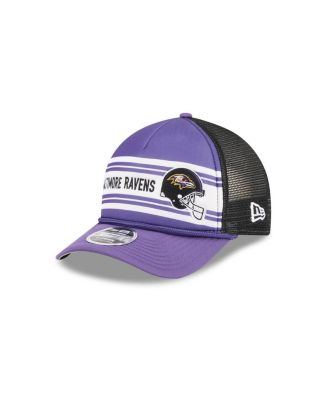 New Era Men's Purple Baltimore Ravens Linear A-Frame 9FORTY Adjustable ...