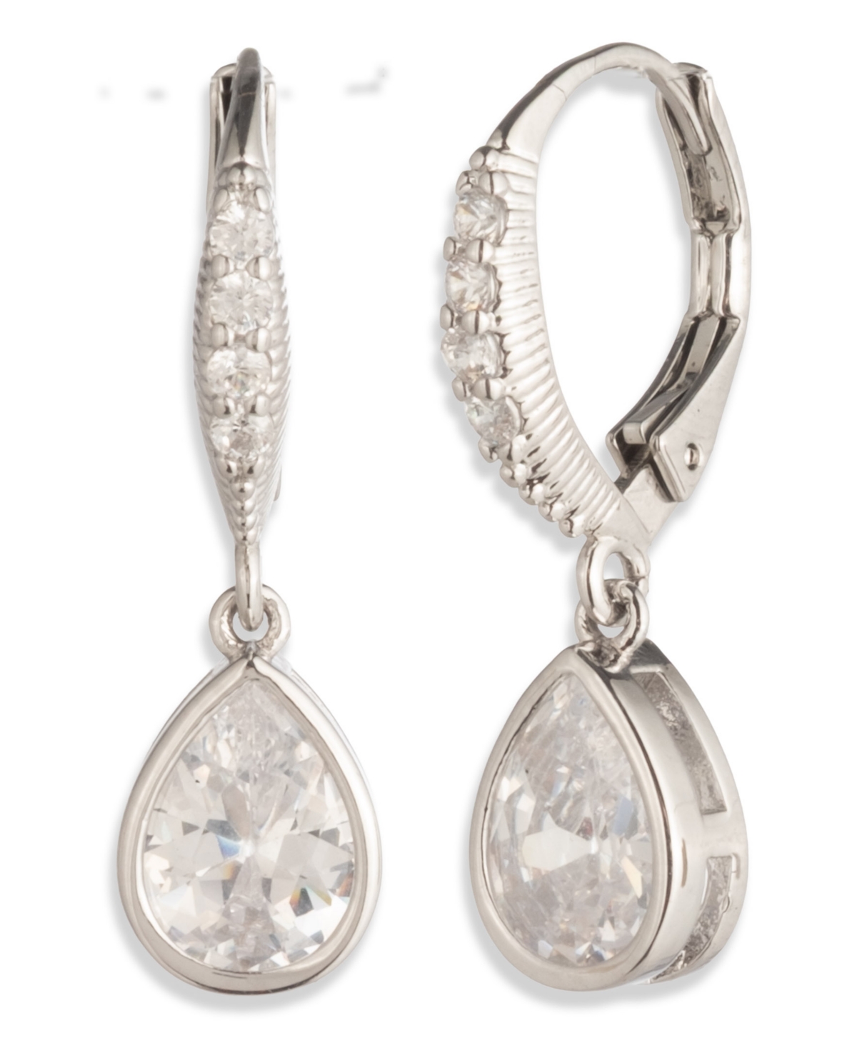 Click here for Givenchy Cubic Zirconia Pierced Drop Earrings - Wh... prices