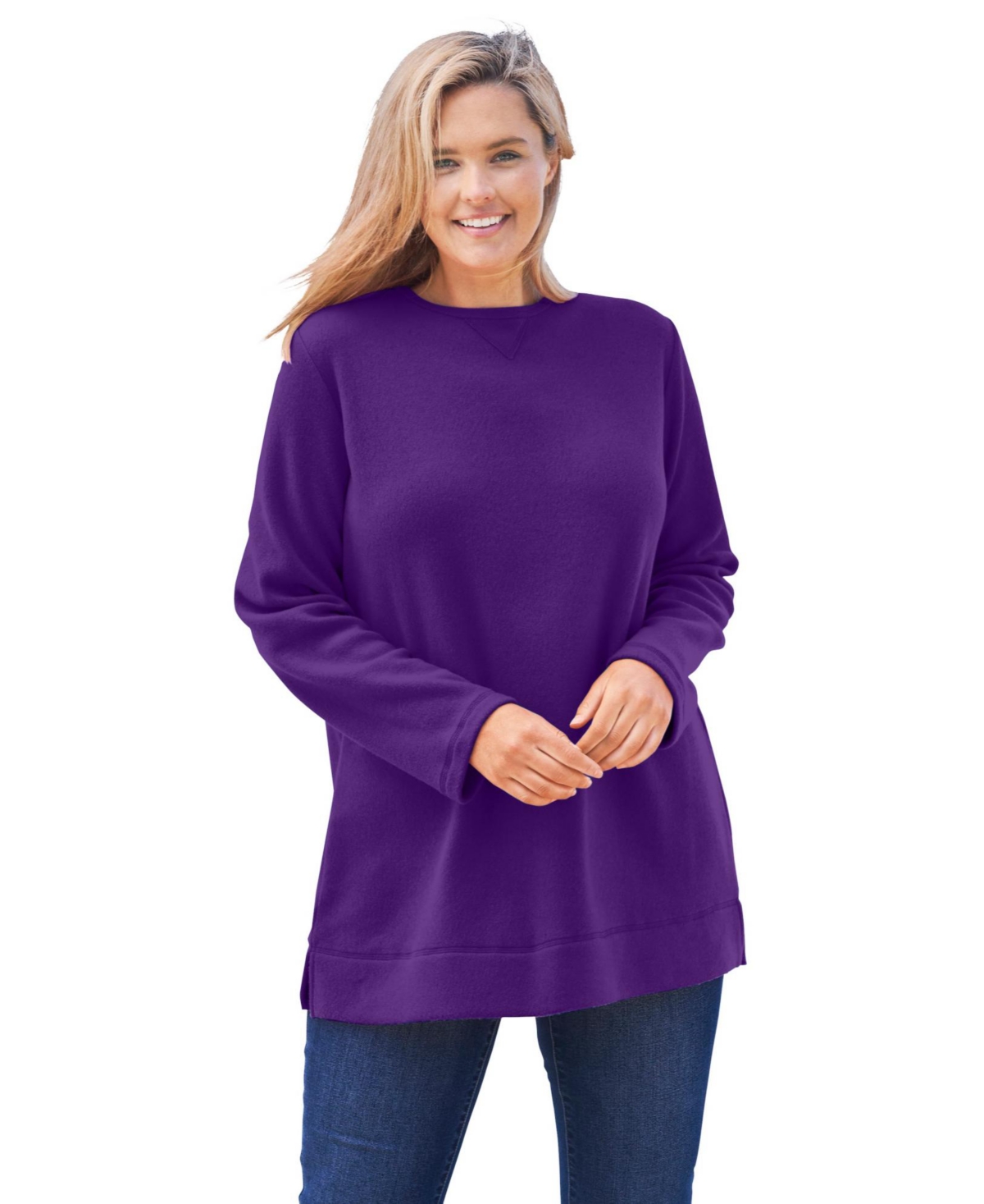 Click here for Woman Within Womens Within Sherpa Sweatshirt - Rad... prices