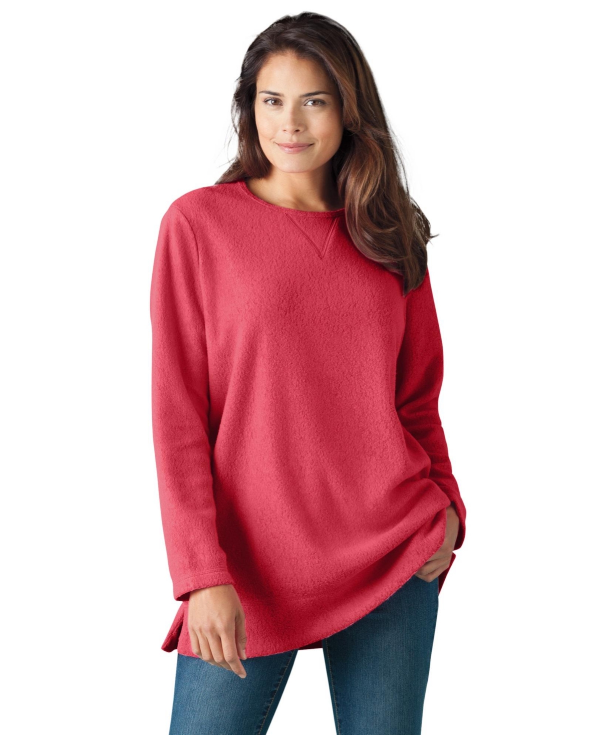 Click here for Woman Within Womens Within Sherpa Sweatshirt - Cla... prices