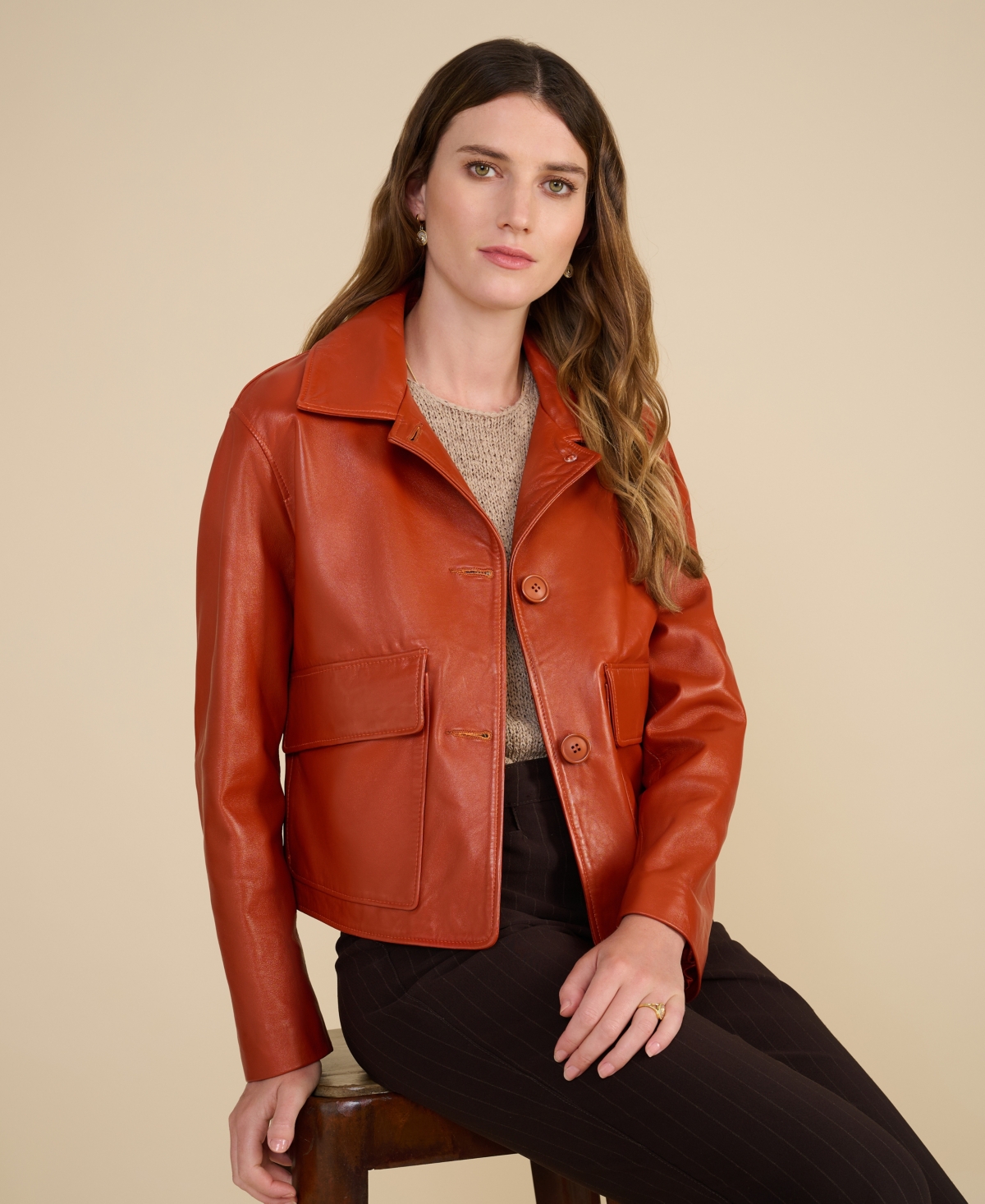 Click here for Furniq Uk Womens Cropped Leather Jacket  Created f... prices