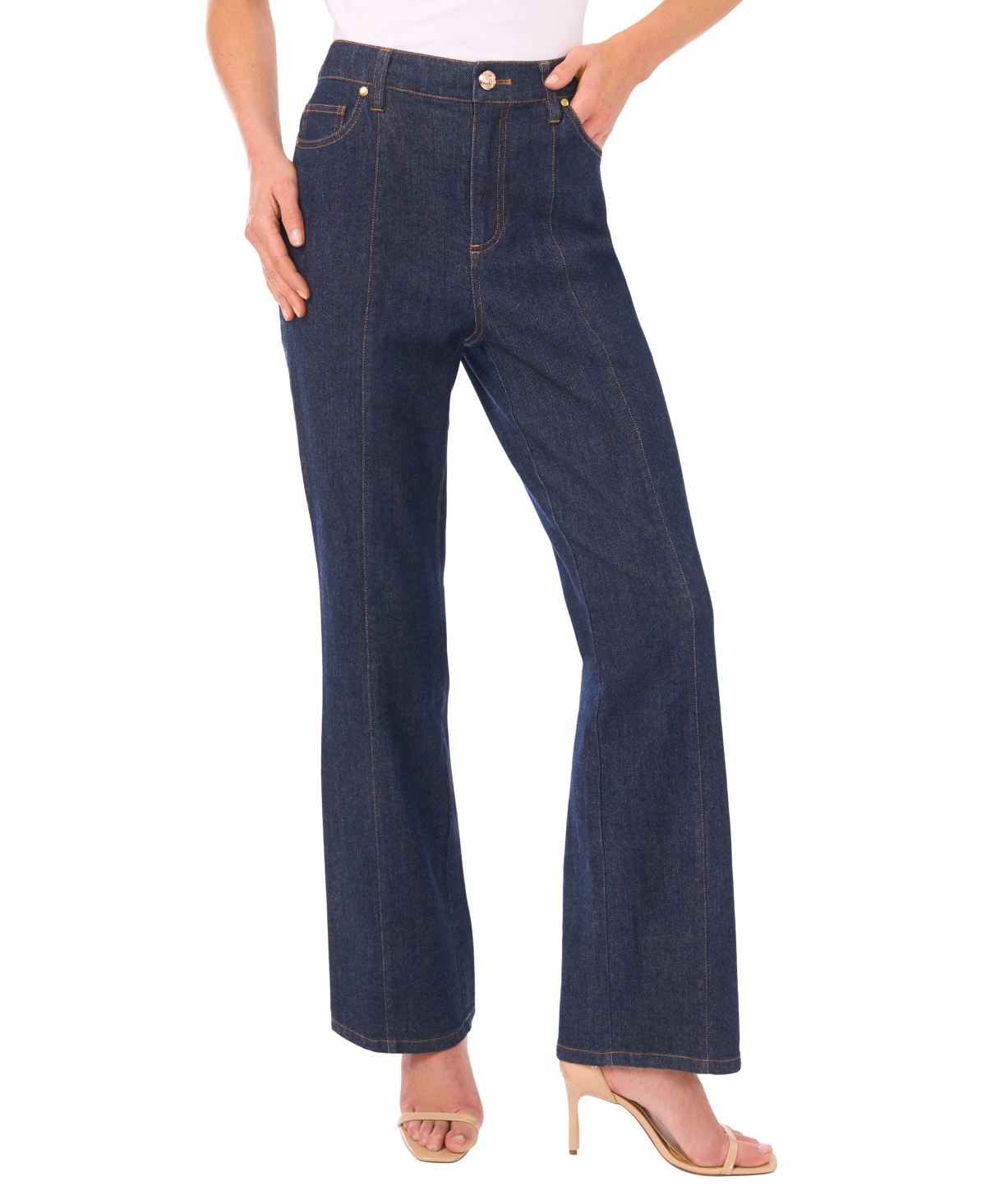 Click here for CeCe Womens Front Seam High-Waist Flare Jeans - In... prices