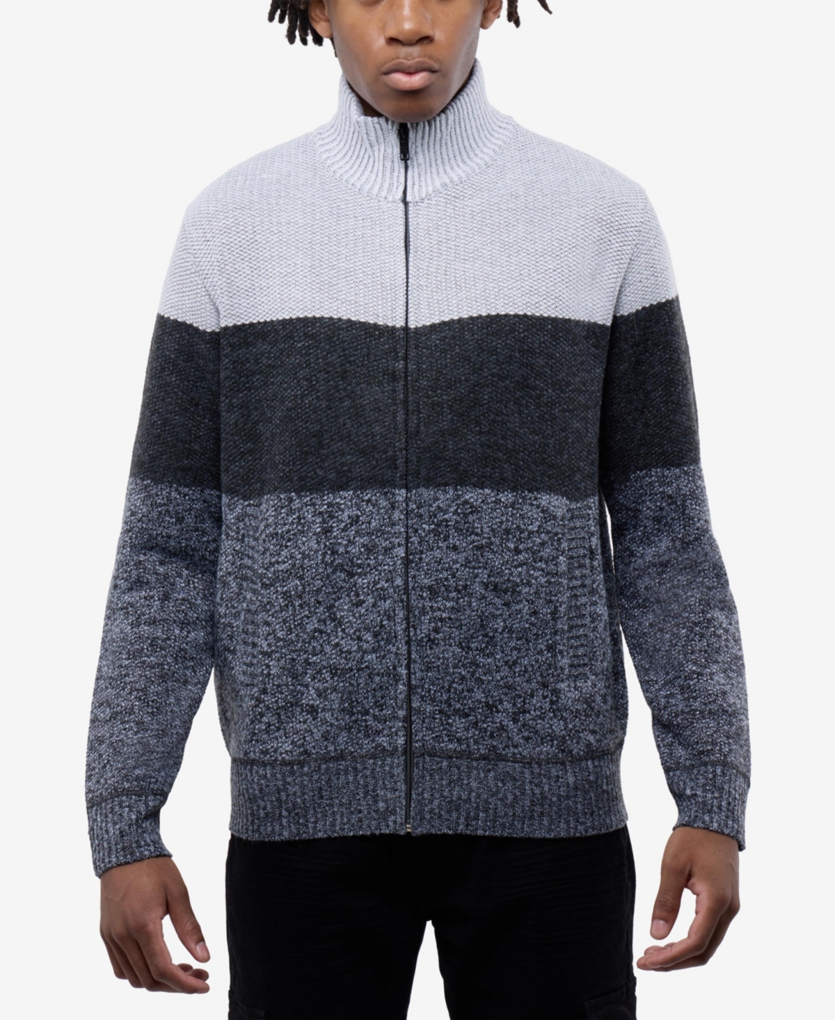 Click here for Cultura Mens Full Zip Mock Neck Sweater With Fleec... prices