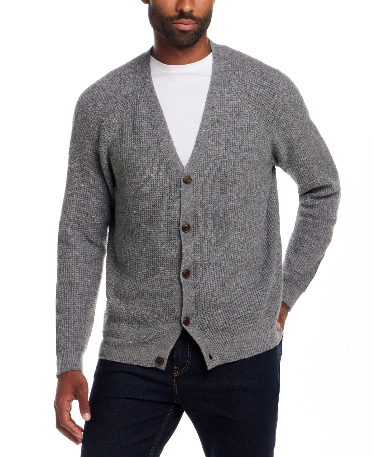 Click here for Weatherproof Vintage Mens Waffle Donegal Cardigan... prices