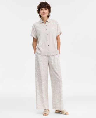 Click here for Jm Collection Womens Button Up Shirt Pants Macys E... prices