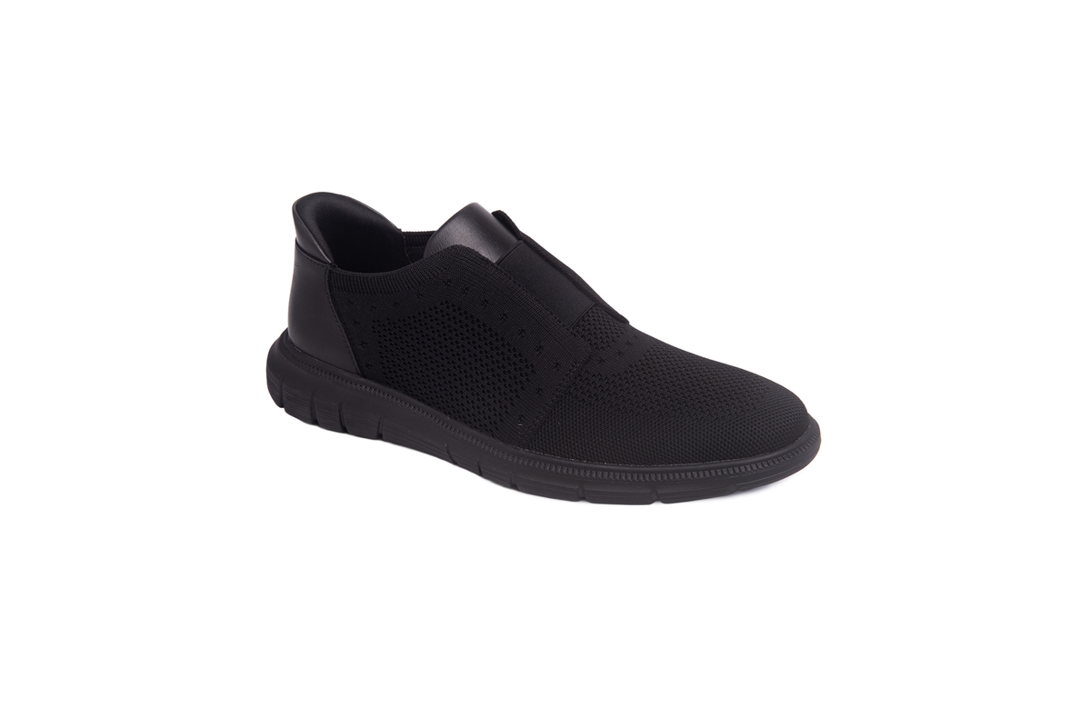 Marc Joseph New York South Street Mens Hands-Free Slip On Technology Lightweight Mesh Oxfords - Black/black