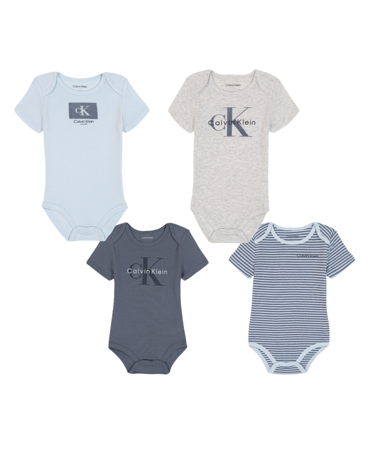 Click here for Calvin Klein Baby Boys 4-Pack Short Sleeve Bodysui... prices
