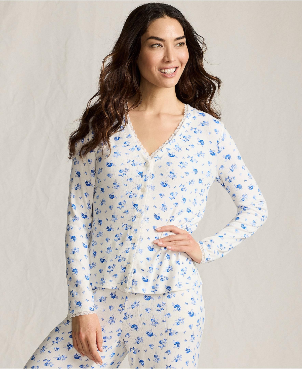 Click here for Lands End Womens Pointelle Long Sleeve Sleep Cardi... prices