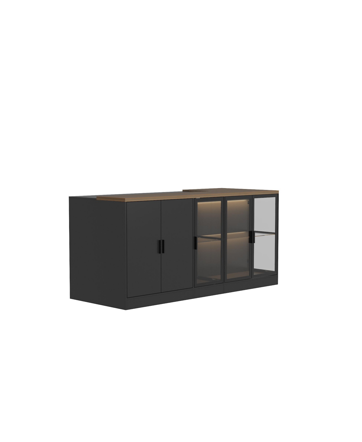 Click here for Homsee Kitchen Island with 3 Drawers  Glass Shelve... prices