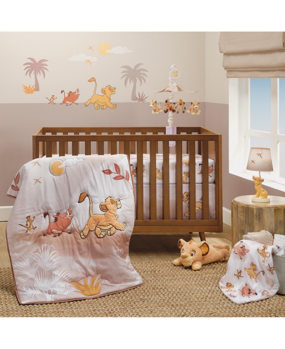 Lambs & Ivy Disney Baby Lion King Safari 3-Pc Infant Nursery Crib Bedding Set - Brown